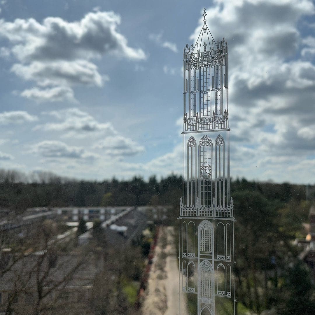Domtoren – Utrecht 1:100 (112,3 cm hoog) – Uitzicht Op Raamstickershop